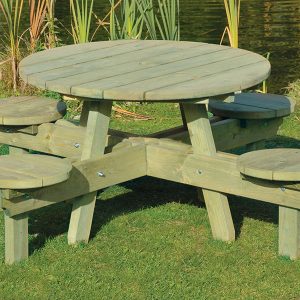 ELITE ROUND TABLE & BENCH SEAT - KDM Timber & Forest Products